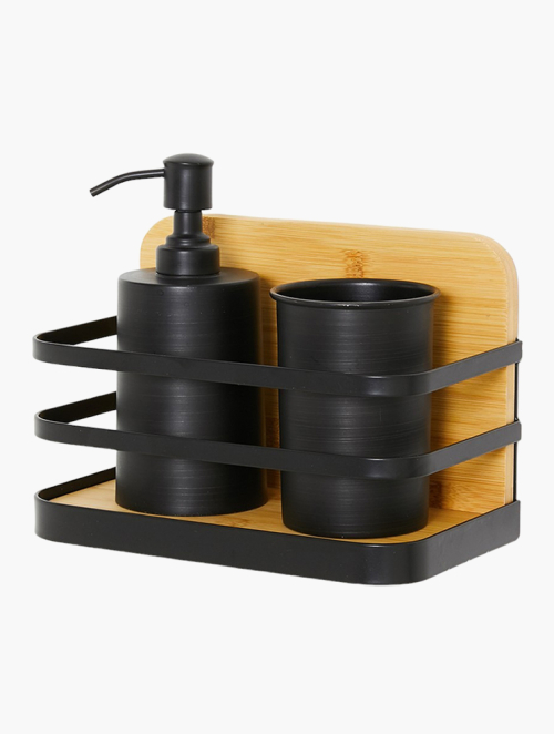 MyRunway | Shop Sixth Floor Matte Black Bamboo Wall Mounted Storage ...