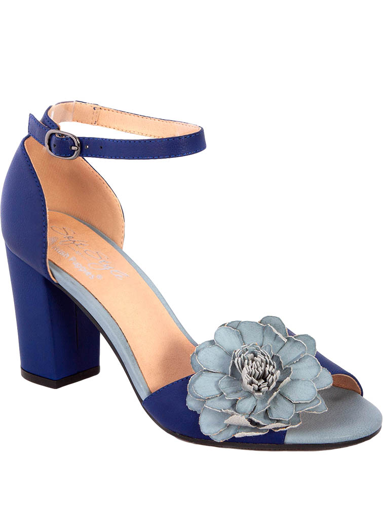 MyRunway | Shop Soft Style Navy Queenie Floral Block Heels for Women ...