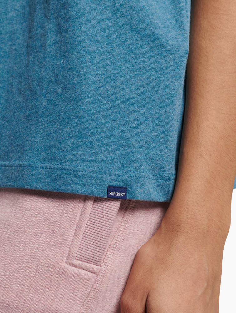 MyRunway | Shop Superdry Pottery Blue Marl Vintage Logo Embroidered Tee ...