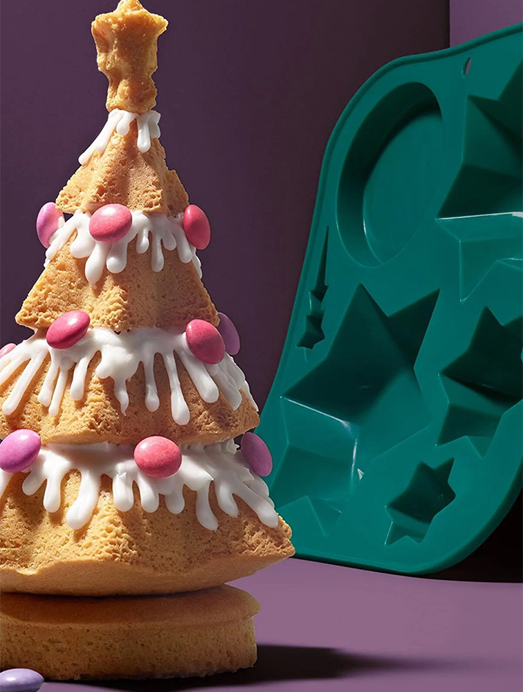 MyRunway | Shop Tchibo Green 3D Christmas Tree Silicone Mold for Women ...