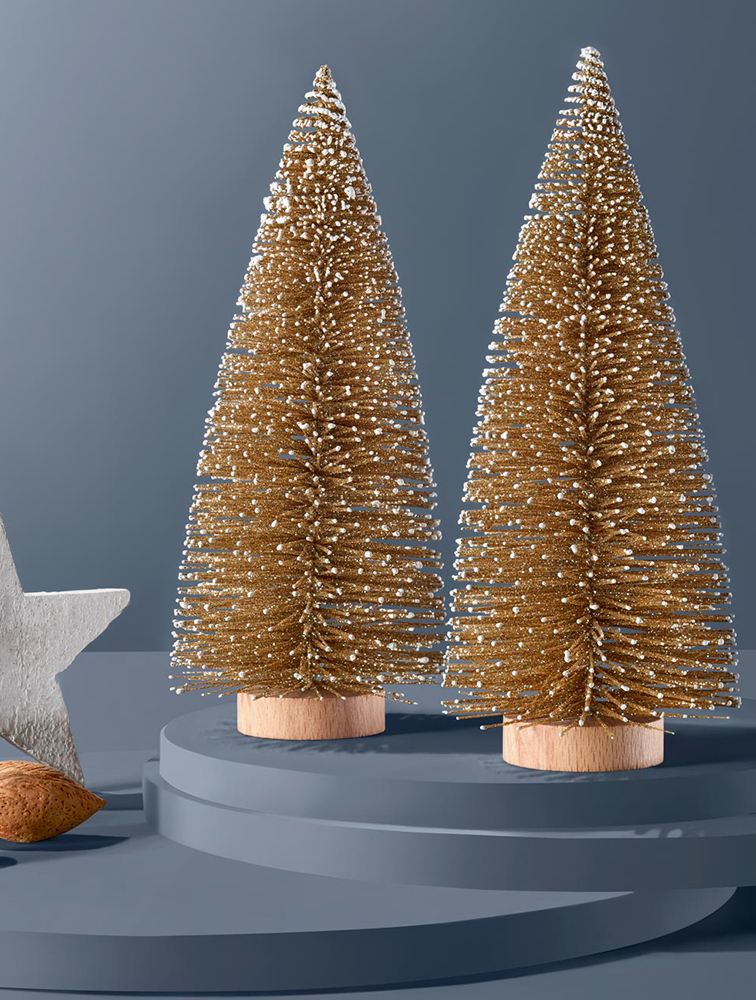 MyRunway | Shop Tchibo Gold Glitter Decoration Tree 2 Pack for Women ...