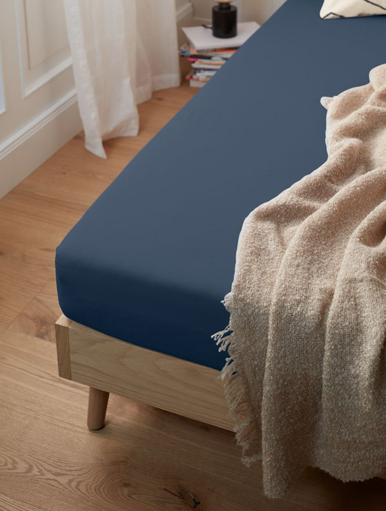 MyRunway | Shop Tchibo Dark Blue Jersey Fitted Sheets for Women & Men ...