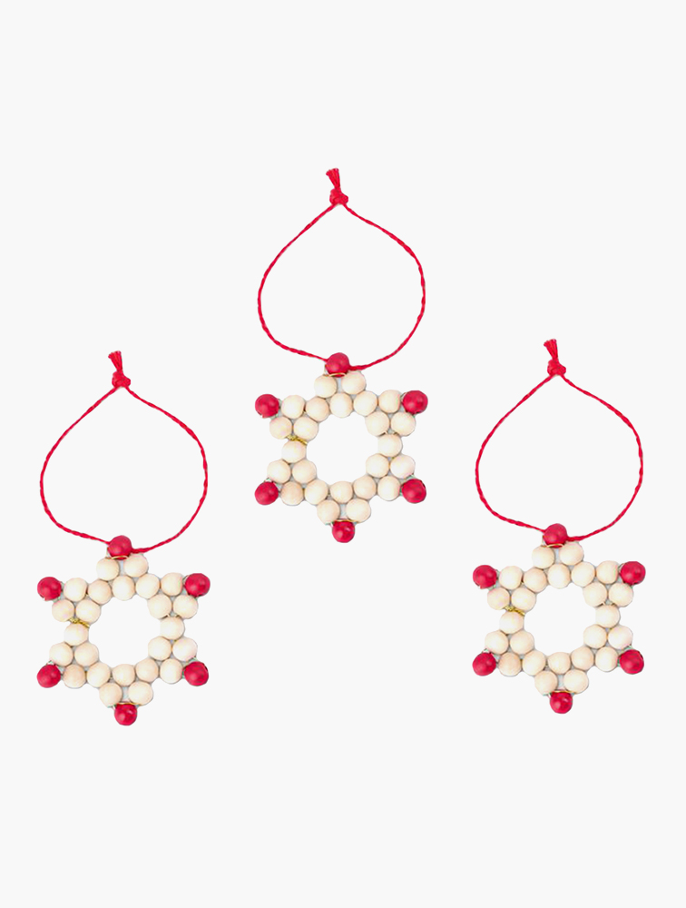 MyRunway | Shop Tchibo White & Red Wooden Bead Star Craft Kit 3 Pcs for ...