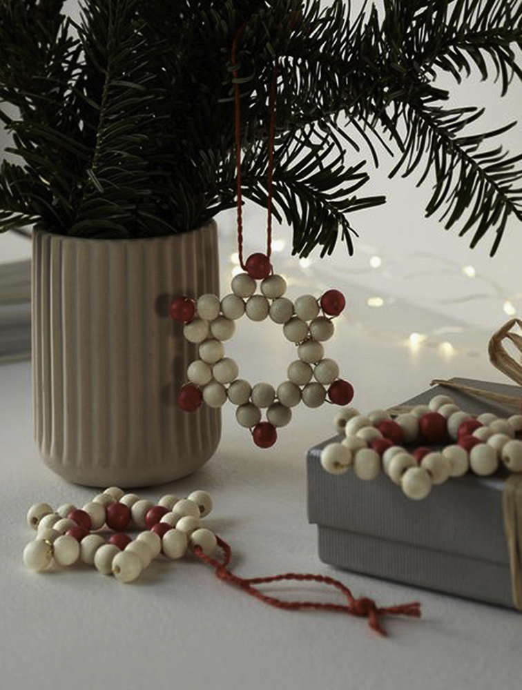 MyRunway | Shop Tchibo White & Red Wooden Bead Star Craft Kit 3 Pcs for ...