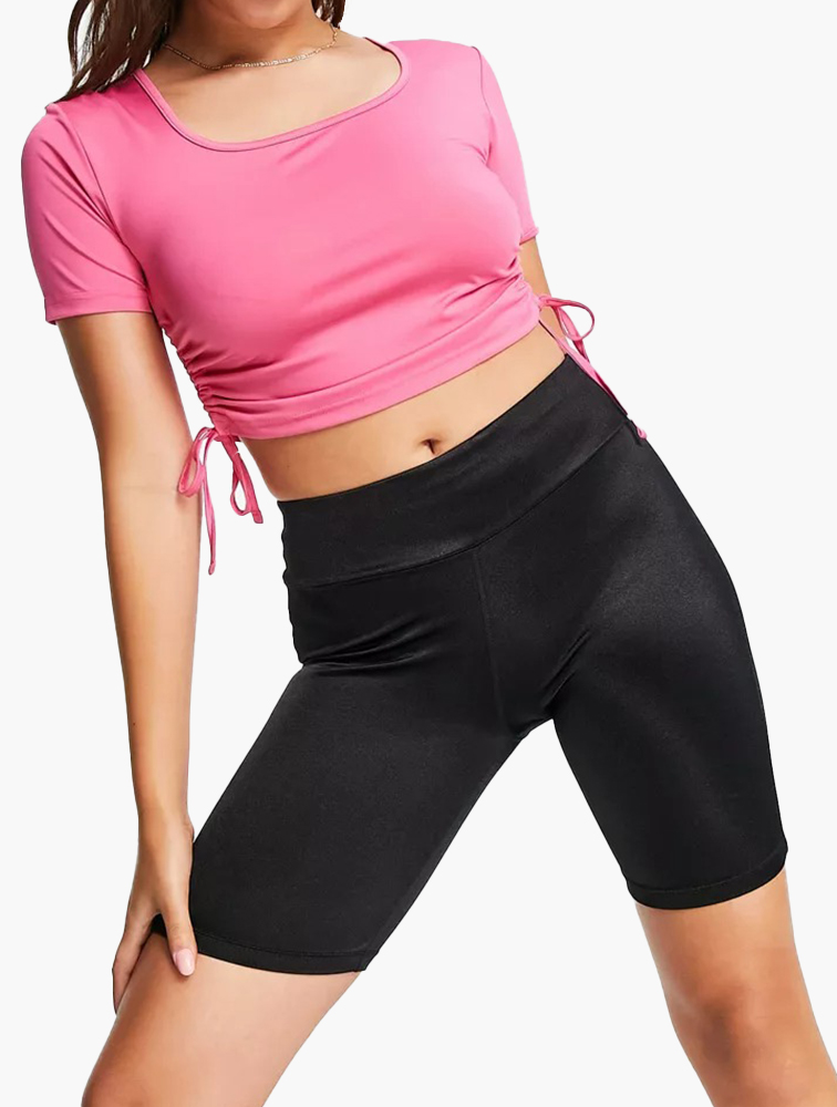 MyRunway | Shop Threadbare Pink Square Neck Drawstring Top for Women ...