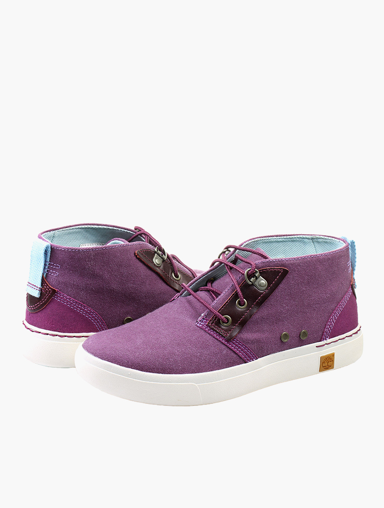 MyRunway | Shop Timberland Purple Amherst Chukka Sneakers for Women ...