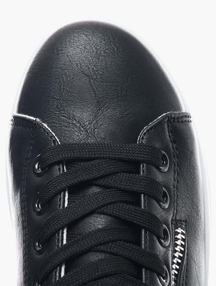 MyRunway | Shop Tomy Takkies Black Sile Zip & Lace-Up Sneakers for ...