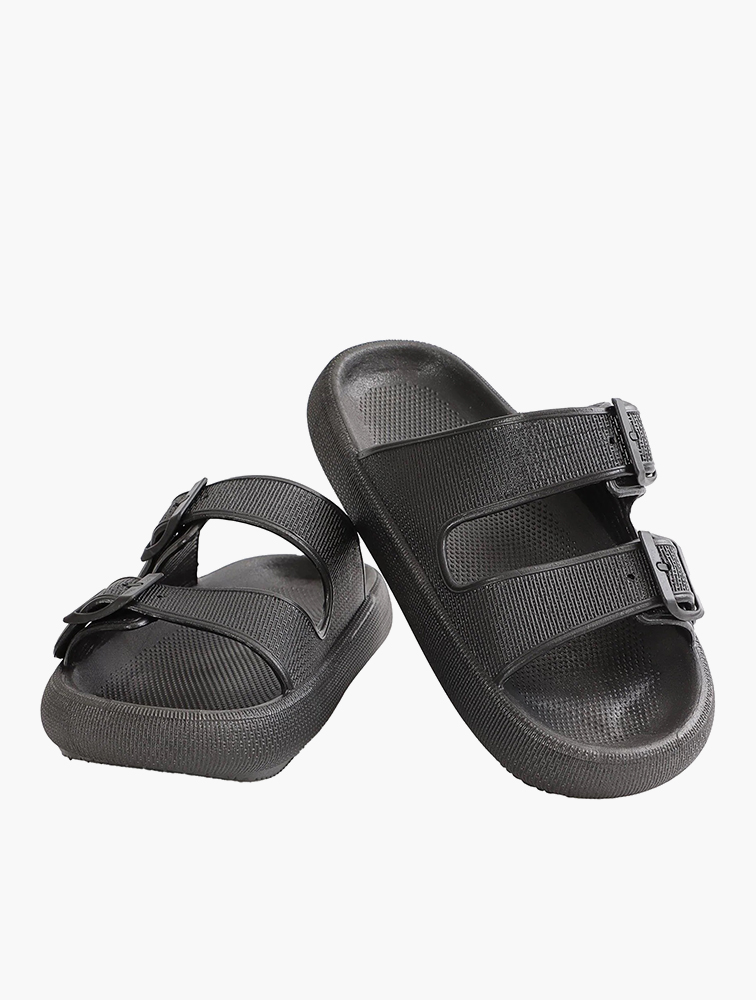 MyRunway | Shop TomTom Black Double Buckle Sandals for Women from ...
