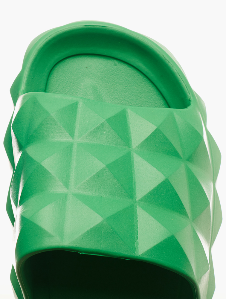 MyRunway | Shop TomTom Green Quilted Round Toe Sandals for Women from ...