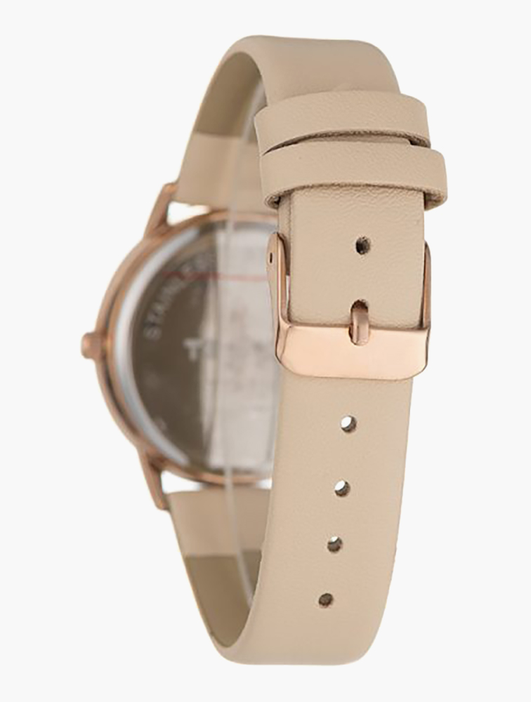 MyRunway | Shop Tomato Beige & Rose Gold Studded Watch for Women from ...