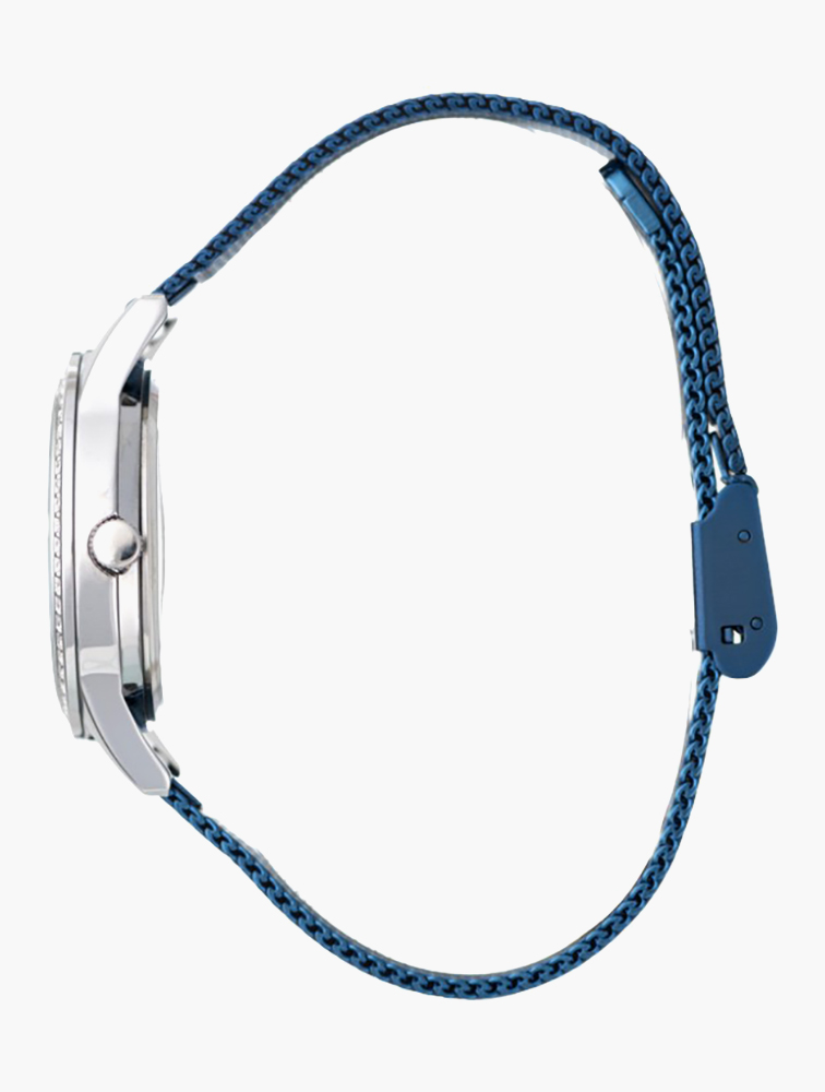 MyRunway | Shop Tomato Ladies Skylar Blue & Silver Mesh Watch for Women ...