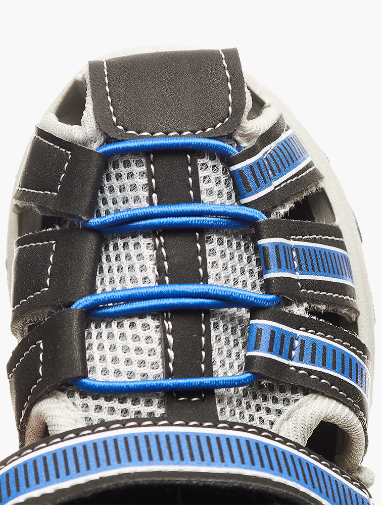 MyRunway | Shop TomTom Kids Black & Royal Strappy Sandals for Kids from ...