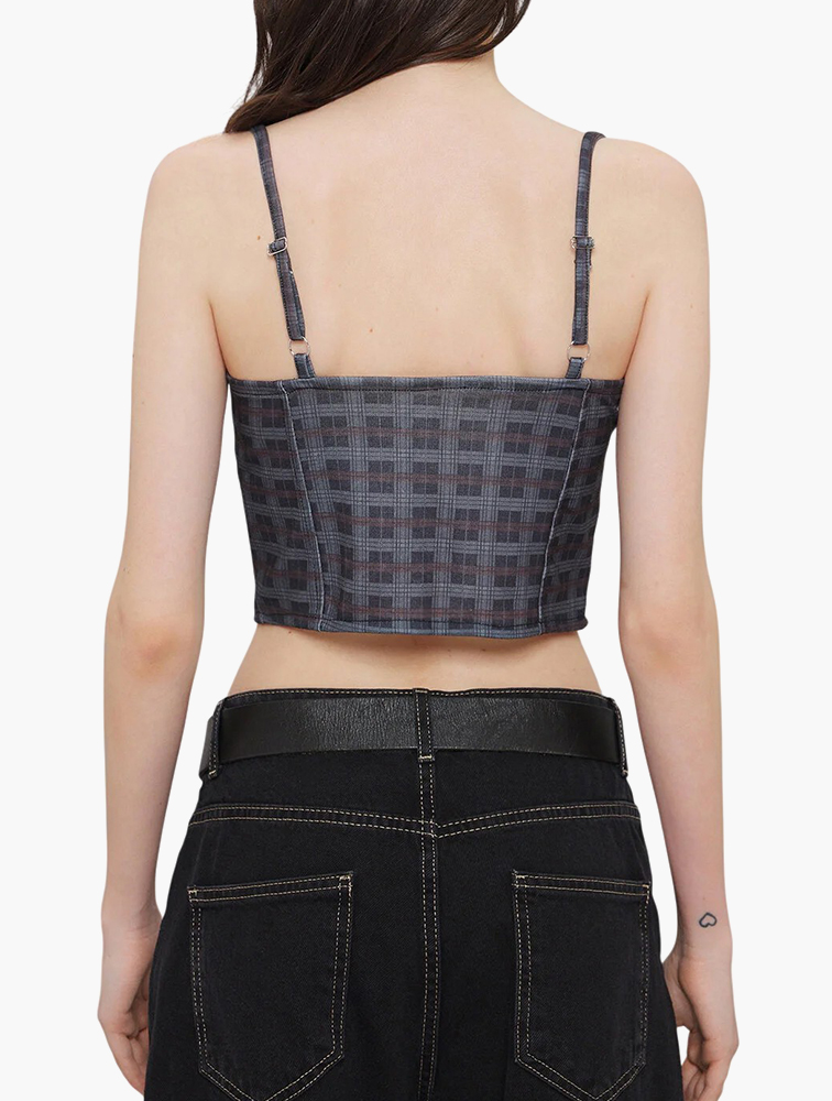 MyRunway | Shop Trendyol Multi Colored Plaid Print Crop Top for Women ...