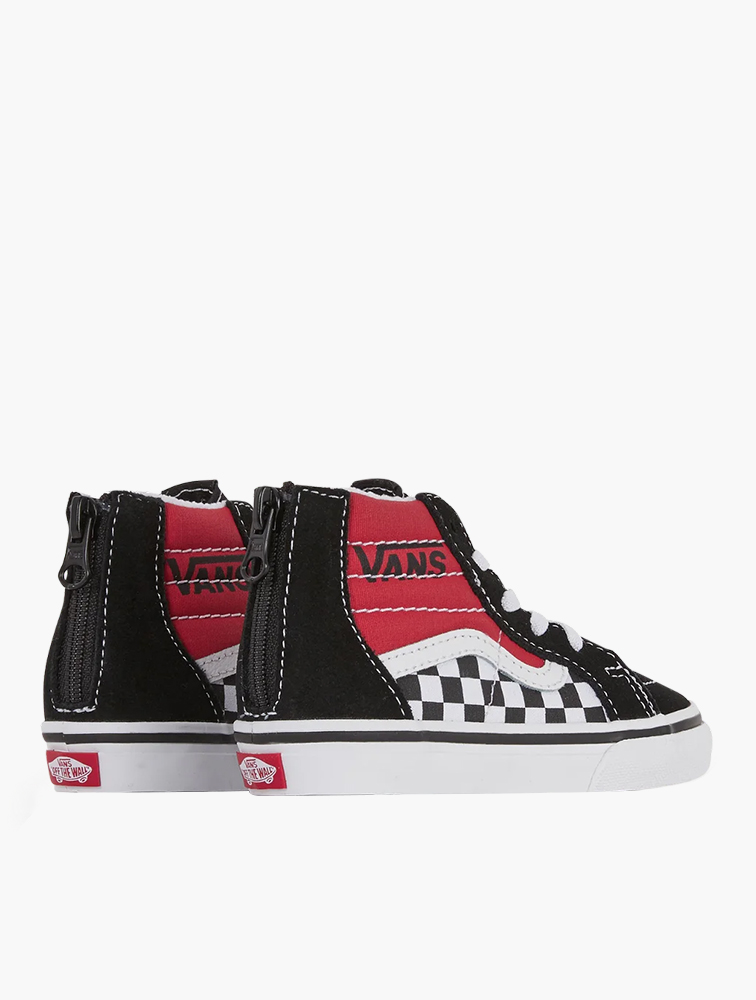 MyRunway | Shop Vans Kids Black & Red Sk8 High Top Sneakers for Kids ...