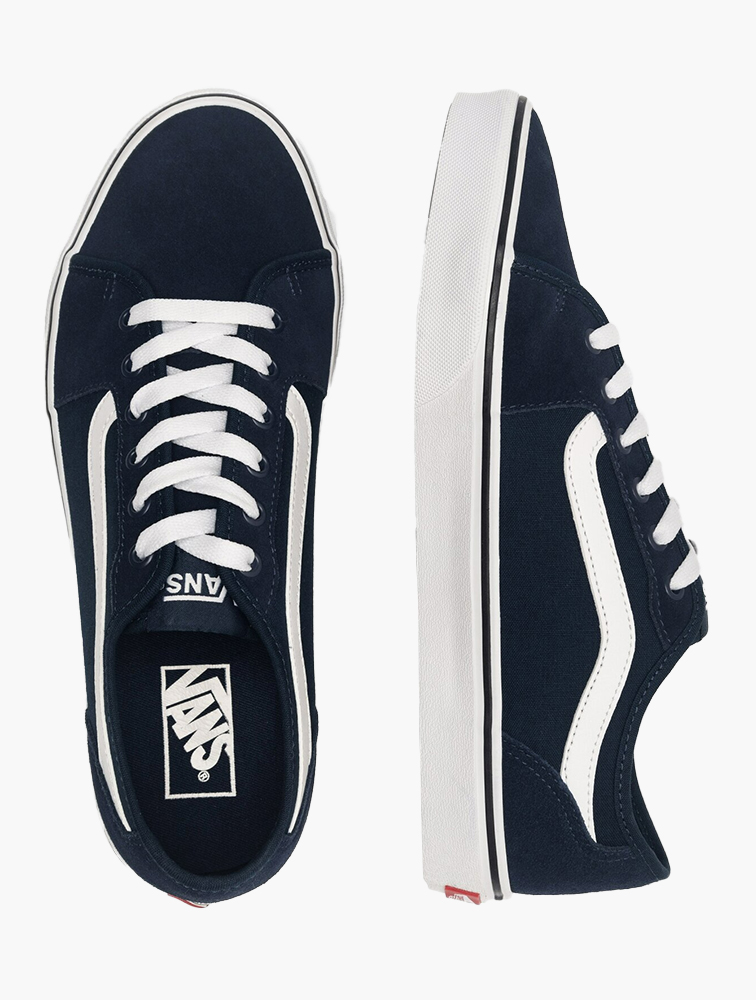 MyRunway | Shop Vans Dress Blues & White Filmore Decon Low Top Sneakers ...