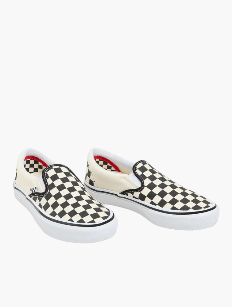 MyRunway | Shop Vans Black & White Checkerboard ComfyCush Slip On Sneakers for Men from MyRunway ...