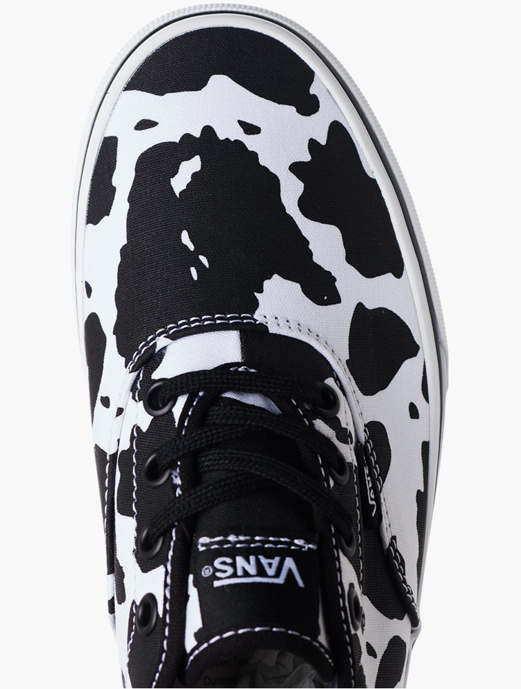 MyRunway | Shop Vans Black & White Cow Doheny Decon Sneakers for Women ...