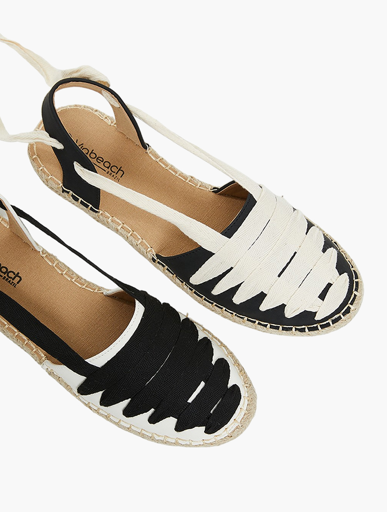 MyRunway | Shop Viabeach Espa 29 Ankle Tie Espadrille - White Combo for ...