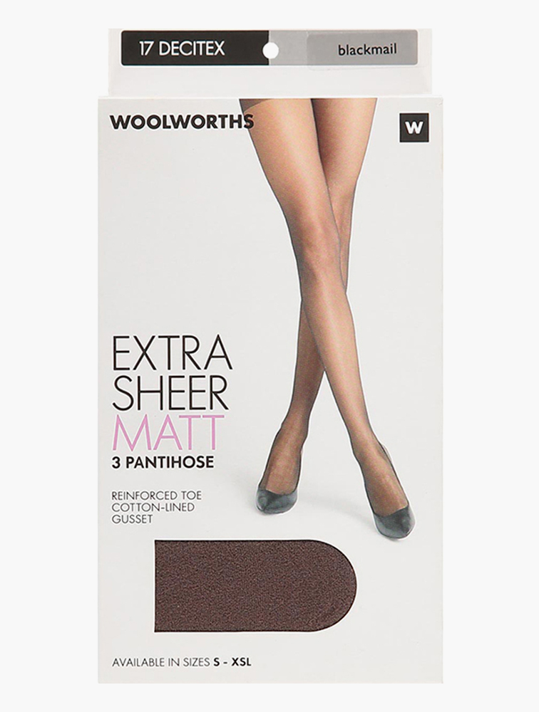 MyRunway | Shop Woolworths Black Blackmail Extra Sheer Pantihose for ...
