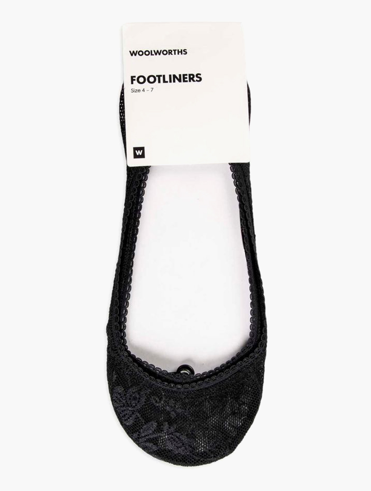 MyRunway | Shop Woolworths Black Floral Mesh Foot Liners for Women from ...