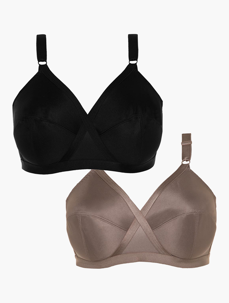 MyRunway | Shop Woolworths Multi Total Support Non-wire Bras 2 Pack for ...