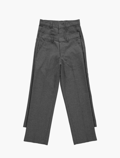 MyRunway | Shop Woolworths Grey Easy Care School Trousers 2 Pack for ...