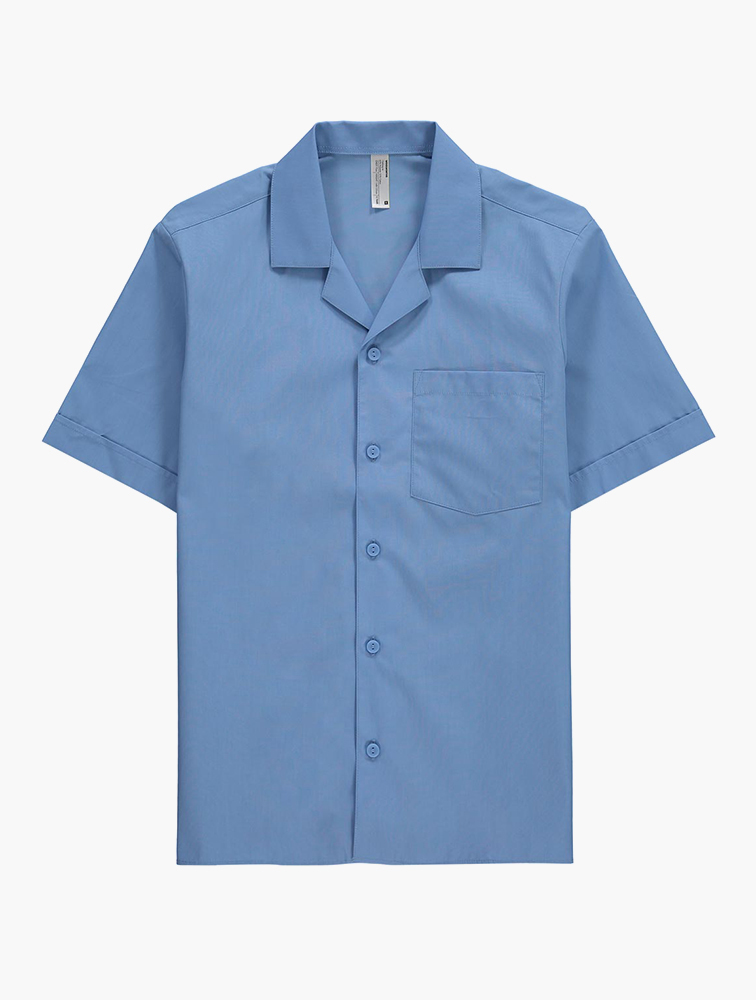 MyRunway | Shop Woolworths Blue Open Neck Blue Boys School Shirt for ...
