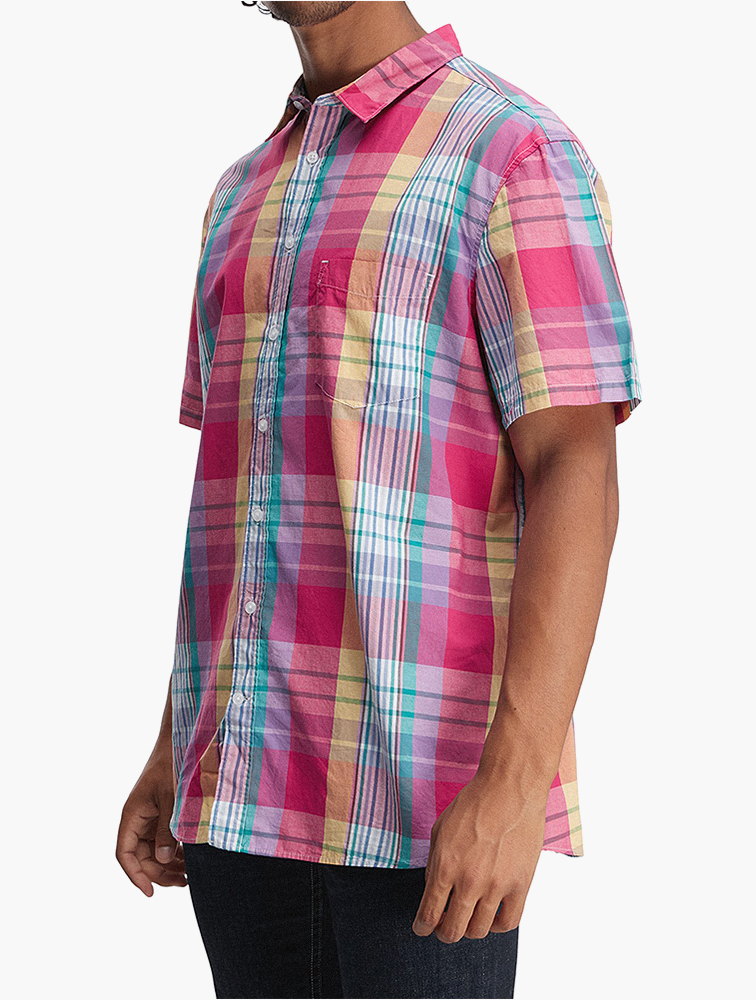 MyRunway | Shop Woolworths Pink & Multi Checkered Short Sleeve Shirt ...