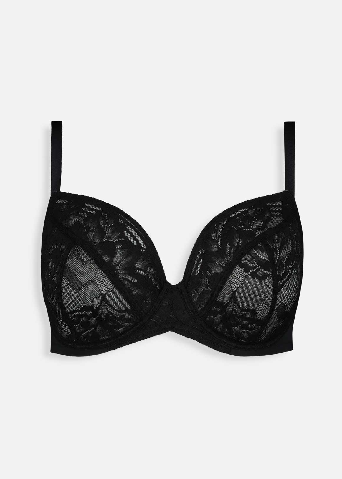 MyRunway | Shop Woolworths Black Lace Underwire Plunge Full Cup Bra for ...