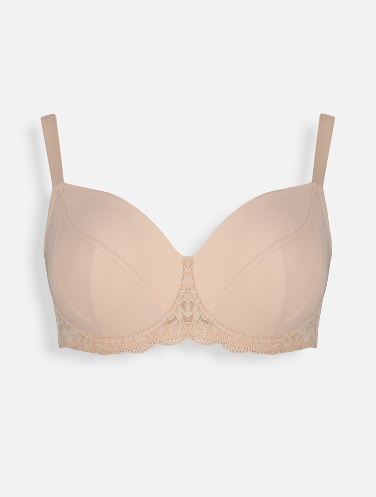 MyRunway | Shop Woolworths Beige Medium Support Cotton Lace Underwire ...