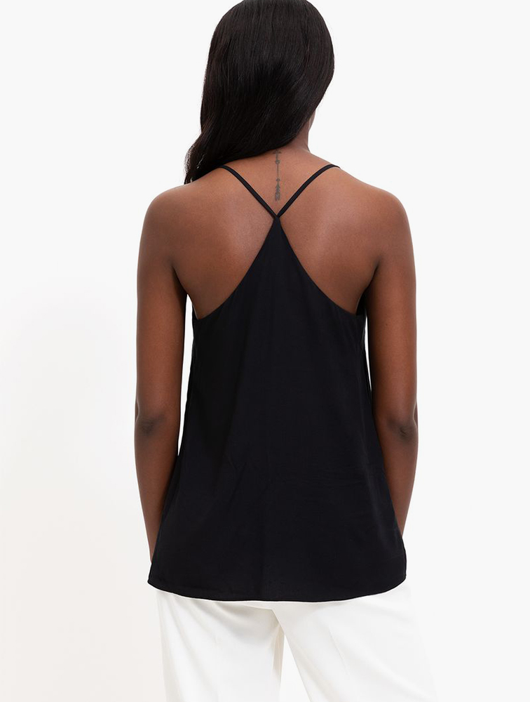 Shop Woolworths Black Strappy Racerback Viscose Camisole for Women from ...