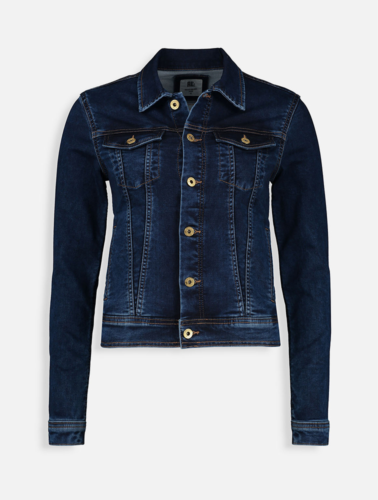 MyRunway | Shop RE: Dark Blue Super Soft Denim Jacket for Women from ...