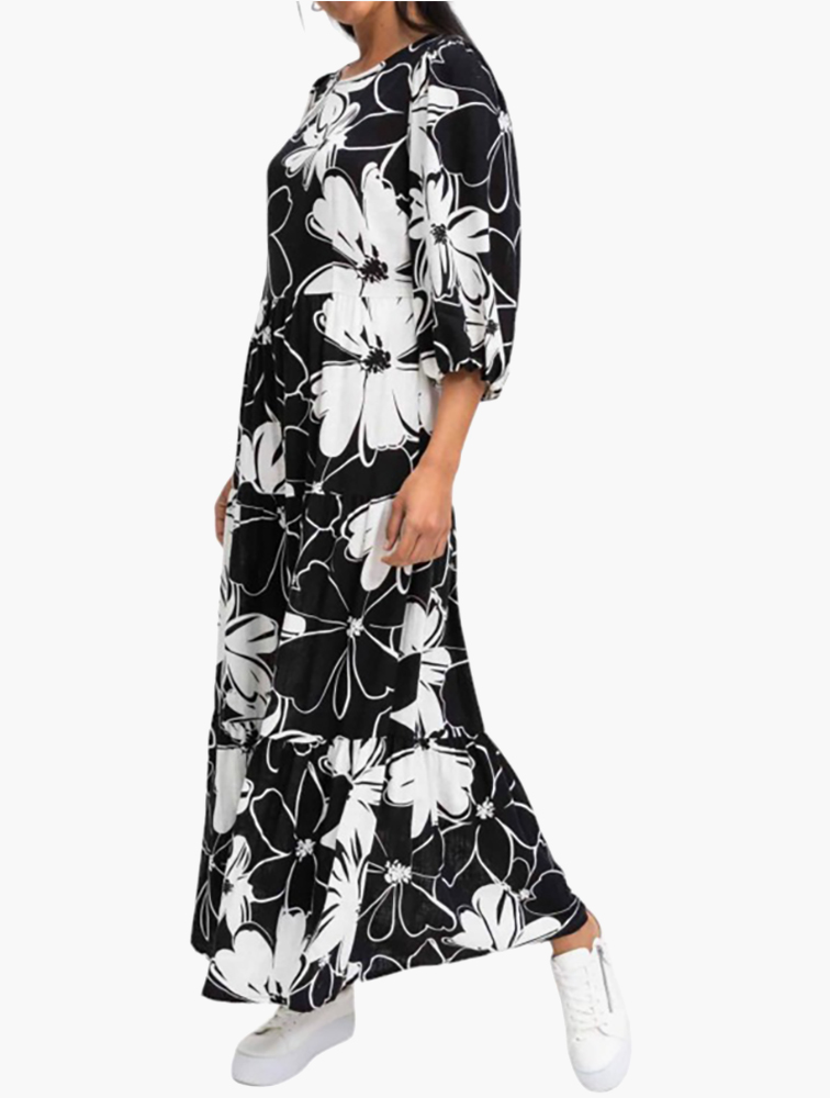 MyRunway | Shop Woolworths Black Puff Sleeve Tiered Maxi Dress for ...