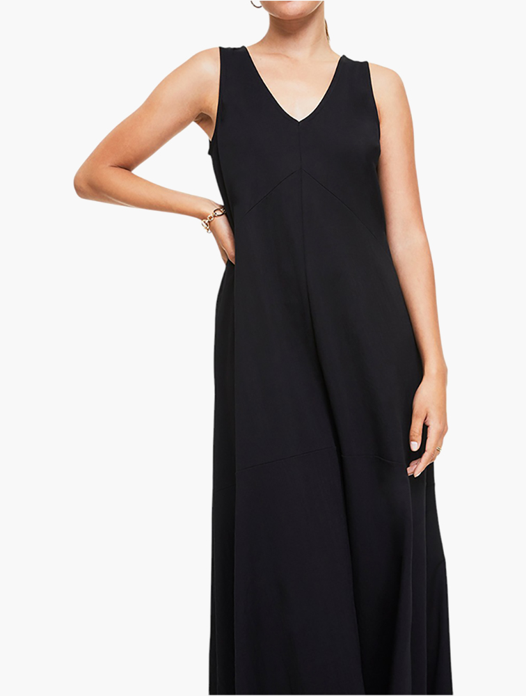 MyRunway | Shop Woolworths Black V-neck A-line Maxi Dress for Women ...