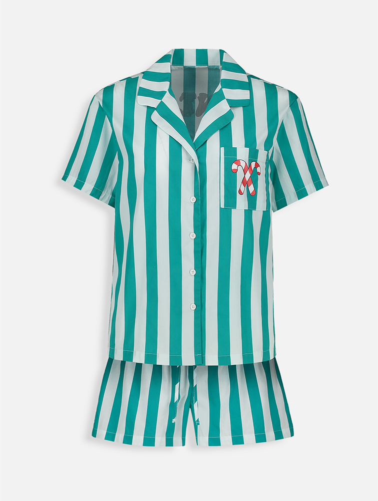 MyRunway | Shop Woolworths Green Striped Cotton Pyjamas for Women from ...
