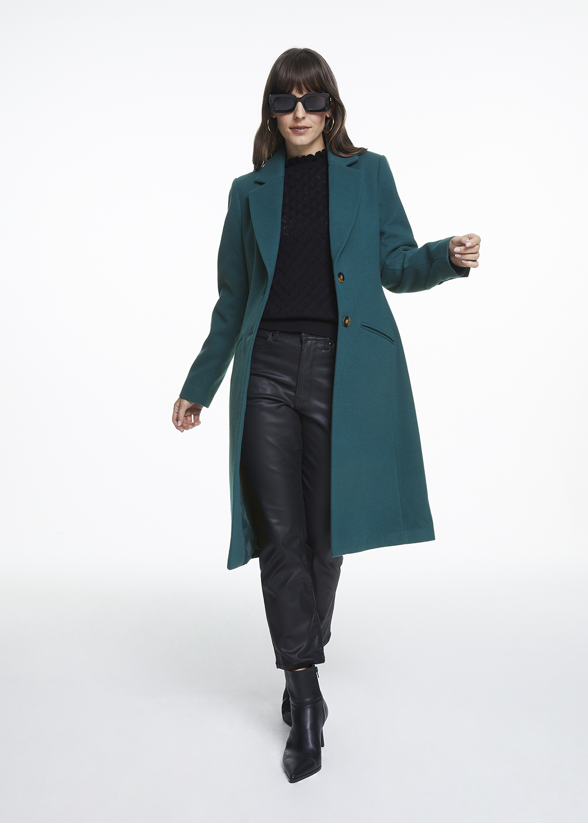 MyRunway | Shop Woolworths Teal Long Line Coat for Women from MyRunway ...