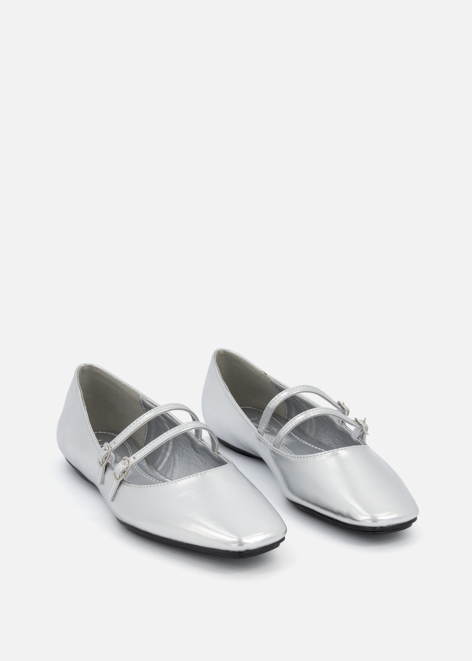 MyRunway | Shop Woolworths Silver Double Strap Mary Jane Pumps for ...