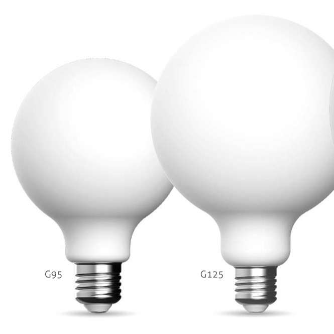 Ampoule LED, E27, Porcellana G95, porcelaine, dim, 2700k, 640lm, Ø9,5cm, H14cm - Daylight Italia ...