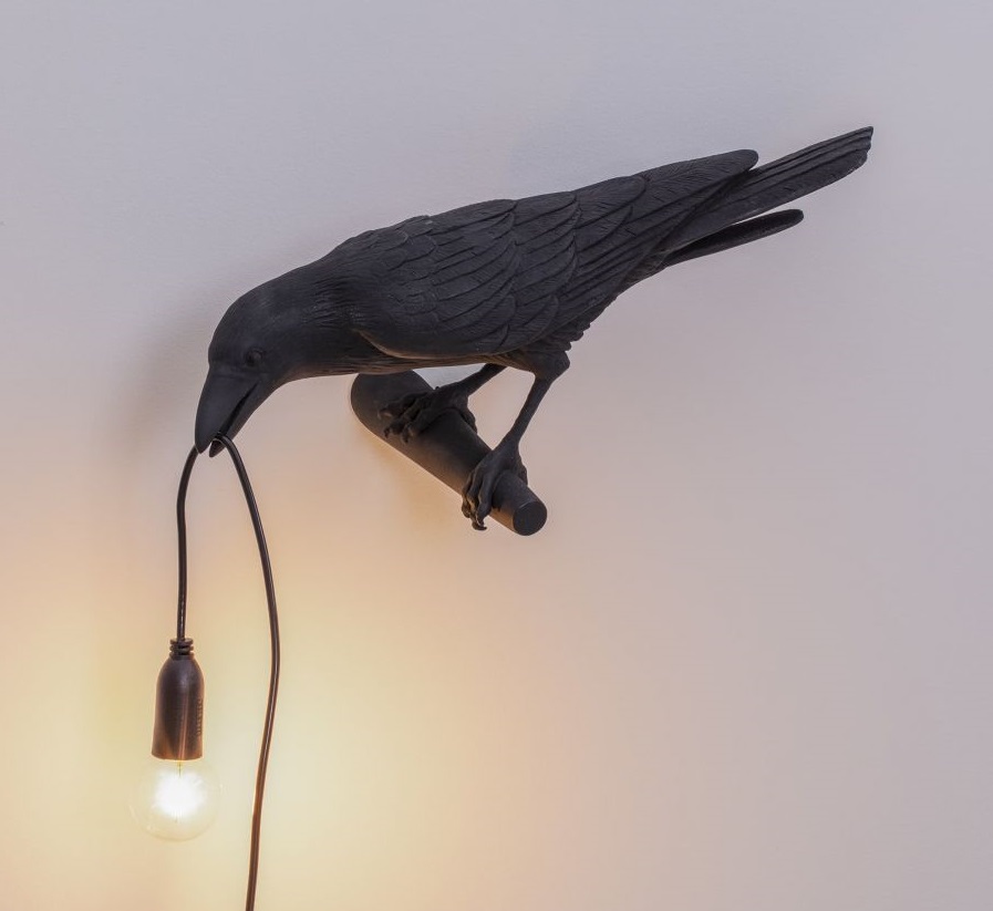Outdoor wall light, Bird Lamp Looking Left Outdoor, black, L32,8cm, H14 ...