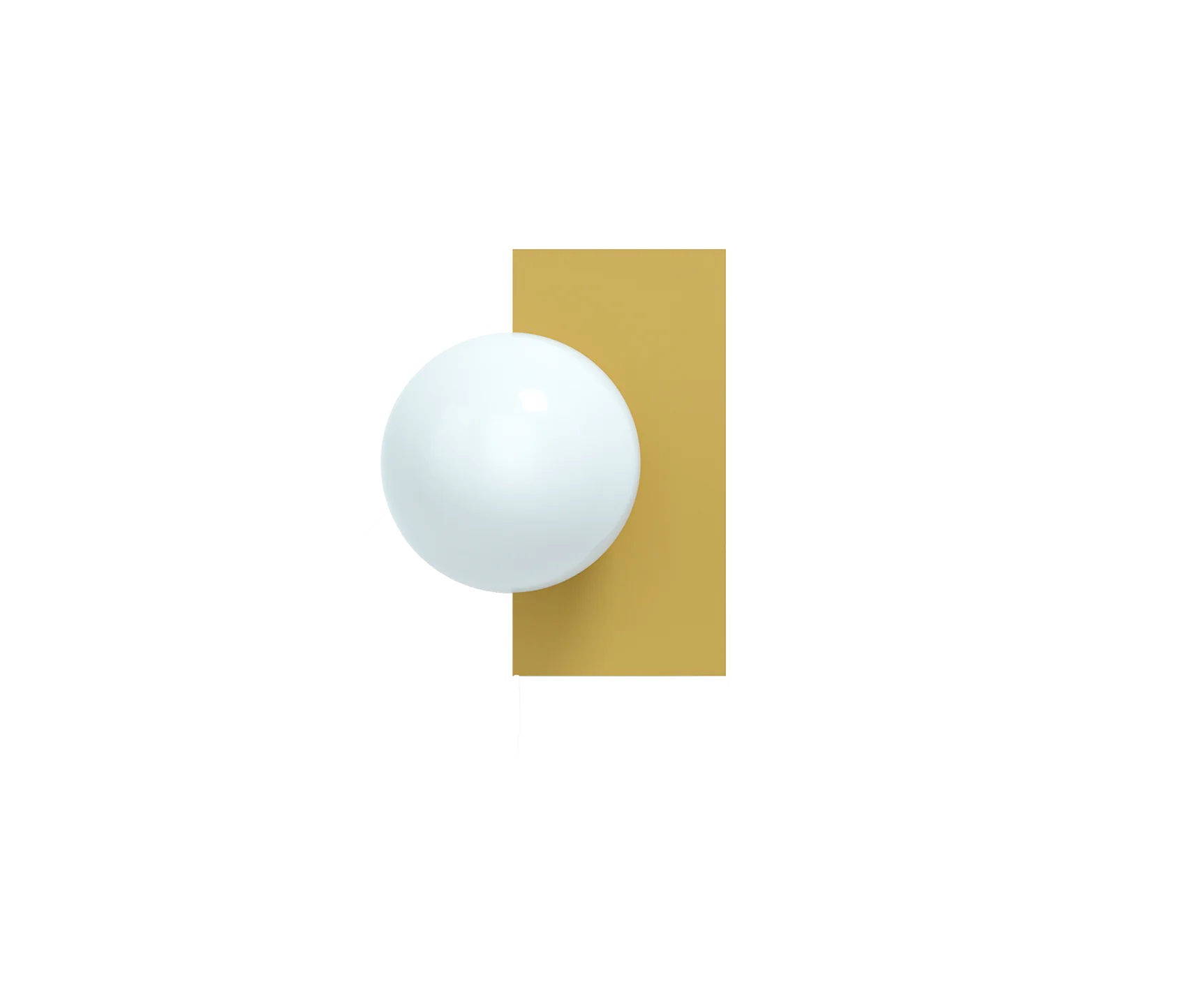 Wall lamp, Candy little rectangle S, Ochre sand castle, L22cm, H28cm ...