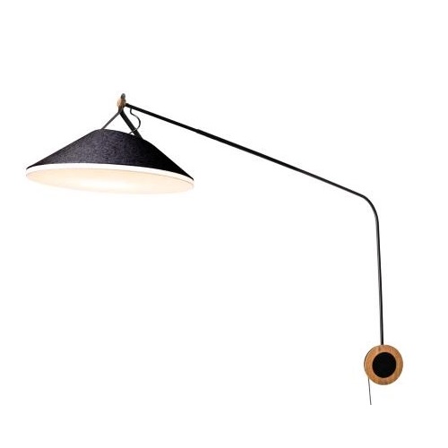 Applique murale, potence , flanelle, gris anthracite, 2700K, 1521lm ...