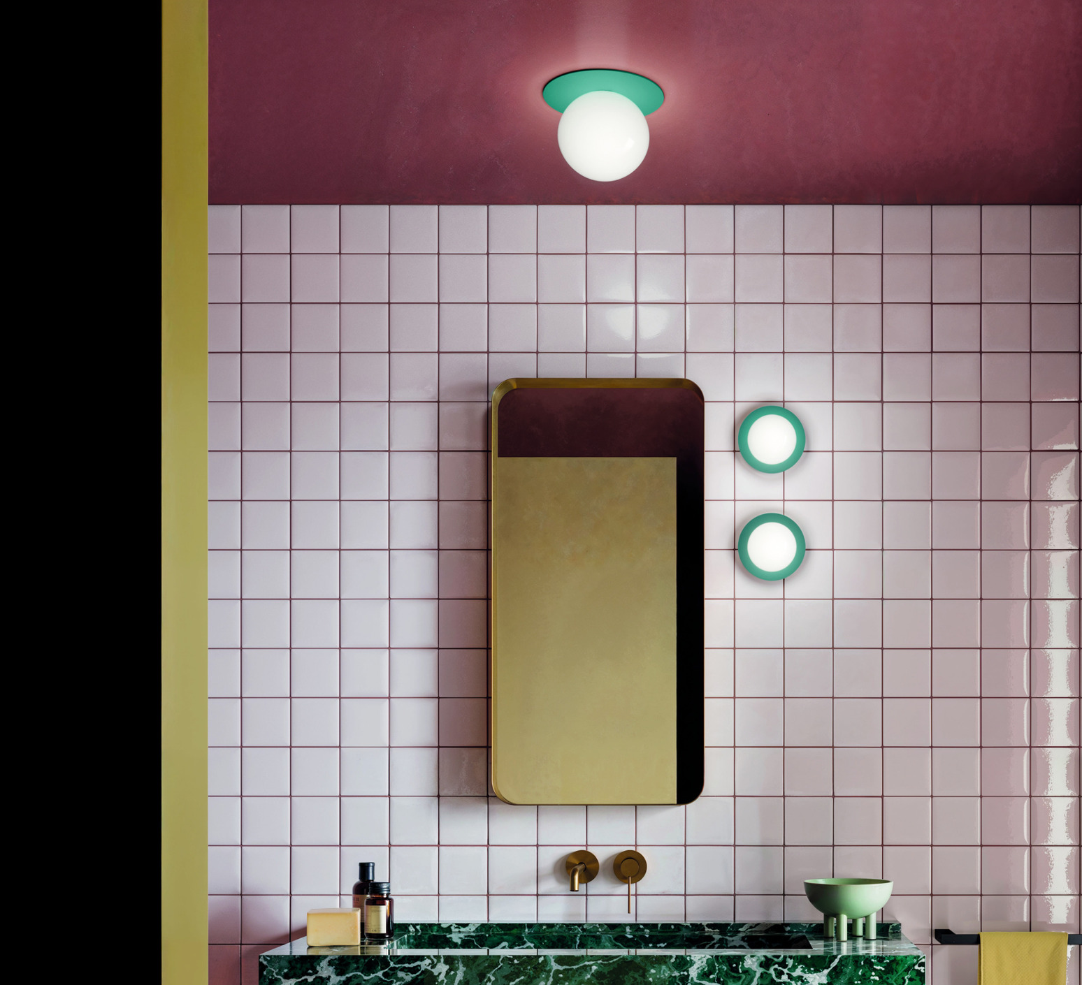 Wall lamp, Kiss, Bleu Aquatique, LED, 2700K, 880 lm, Ø16cm, H15,6cm ...