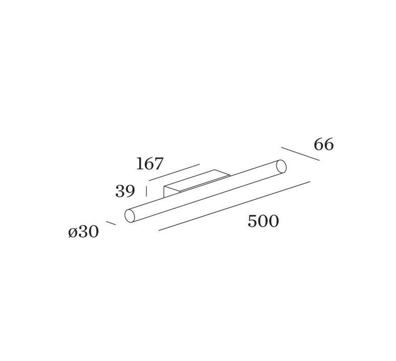 Wall lamp, Larra Opal 1.0, aluminium, 2700K, L50cm, H3cm - Wever&Ducré ...