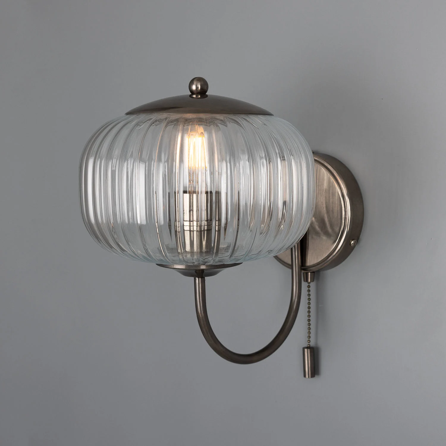 Applique murale, Nehir, argent antique, L20cm, H26cm - Mullan Lighting - Luminaires Nedgis