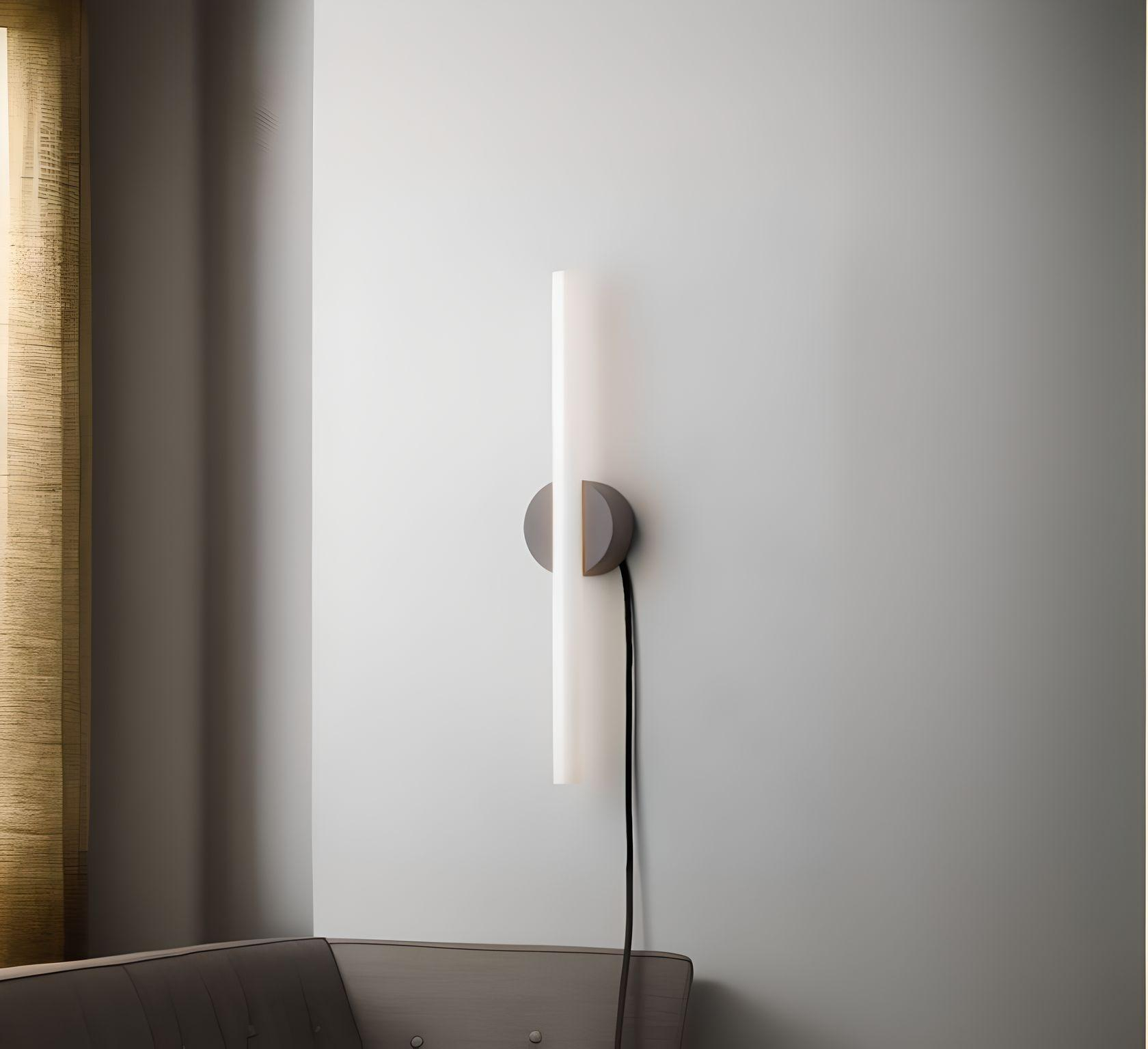 Applique murale, Otto, câble, Gris, Ø9,5cm, H6cm - Plato Design - Luminaires Nedgis