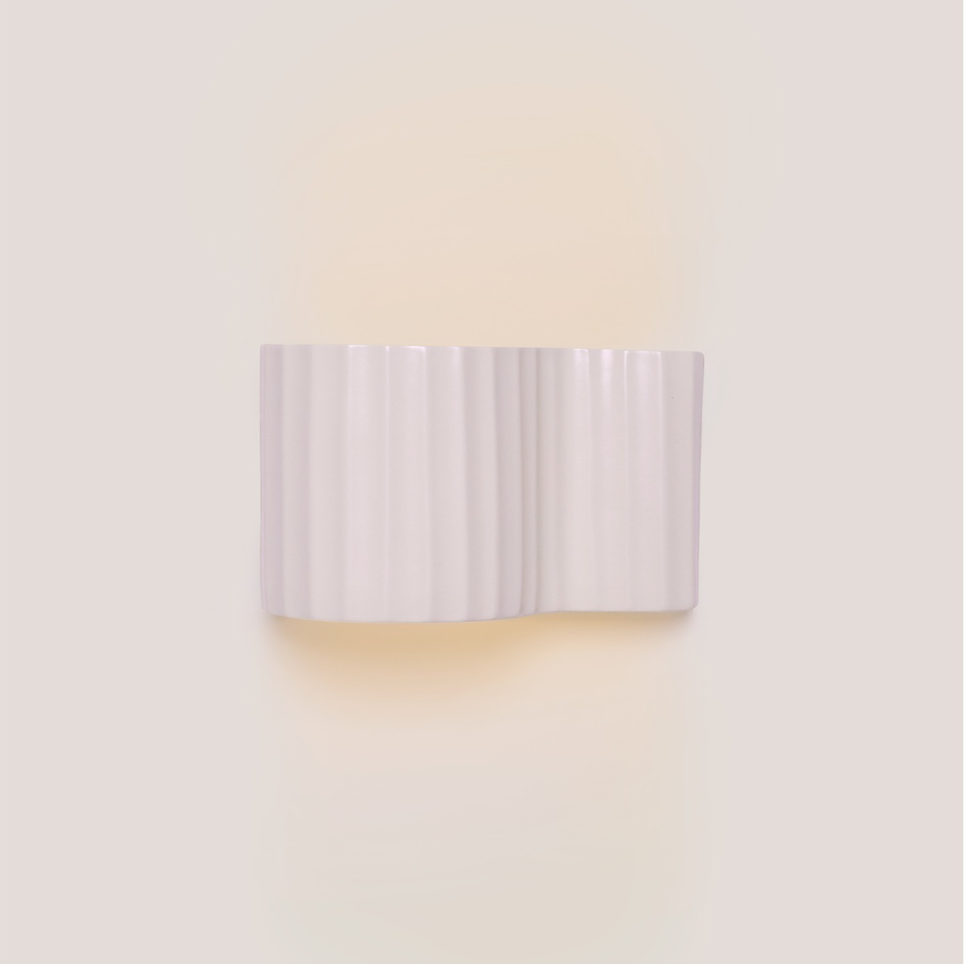Wall lamp, Rippo, pure white, L22cm, H12,6cm - Lobo Atelier - Nedgis ...