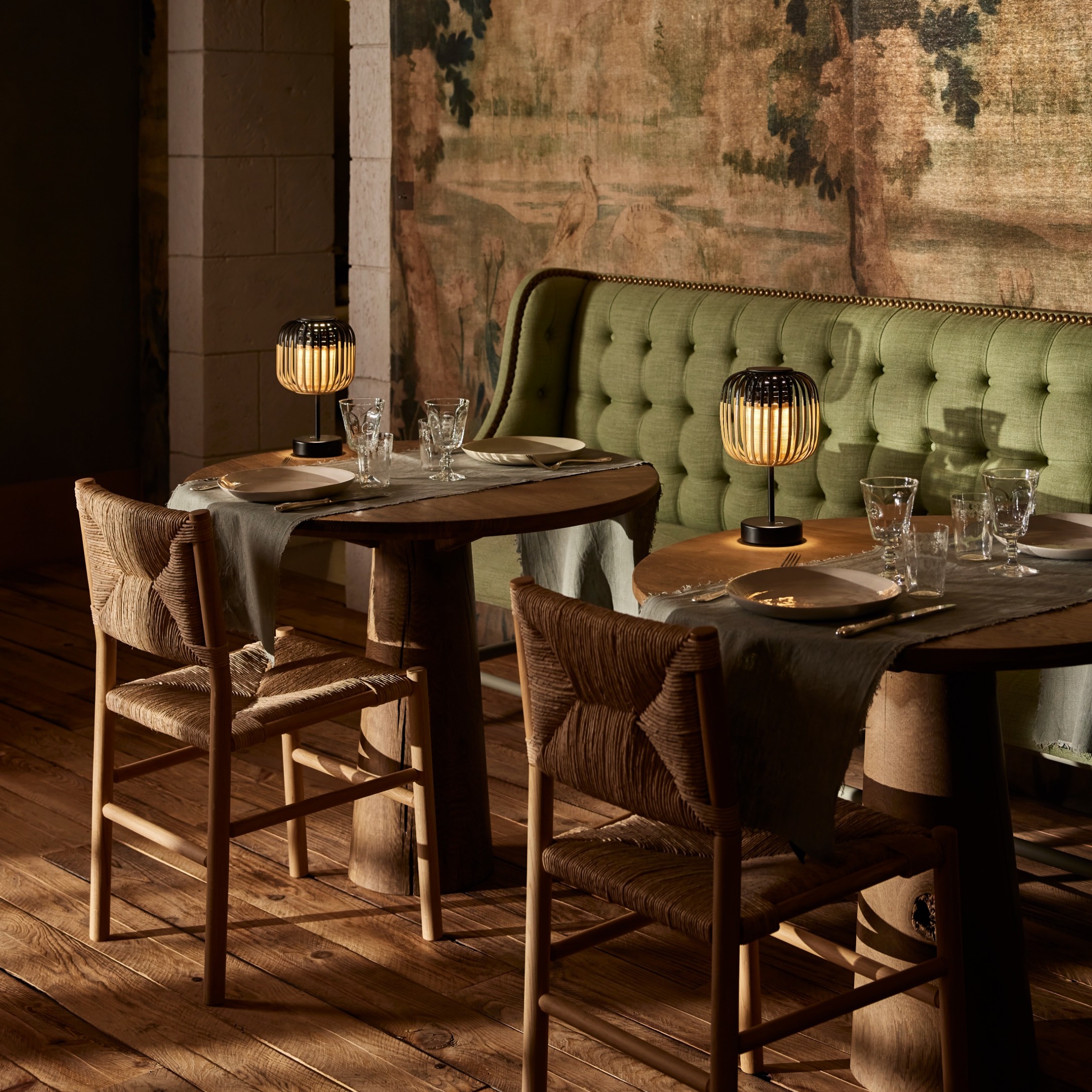 Baladeuse, d'extérieur, Bamboo Mini, noir, IP65, LED, dim, K, lm, Ø15cm ...