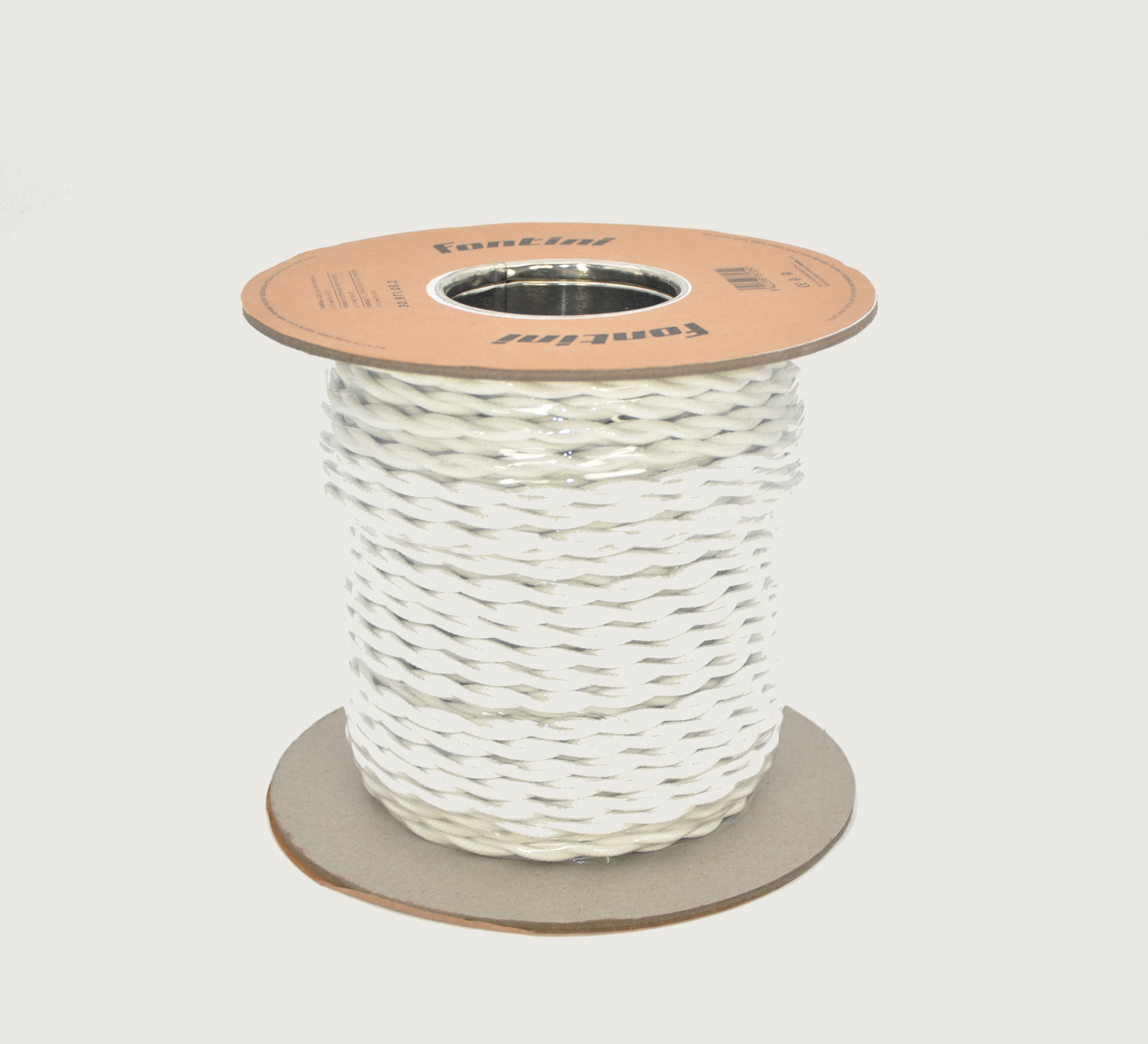 50-meter braided fiberglass cable spool, Garby, White, 3x2.5mm² ...