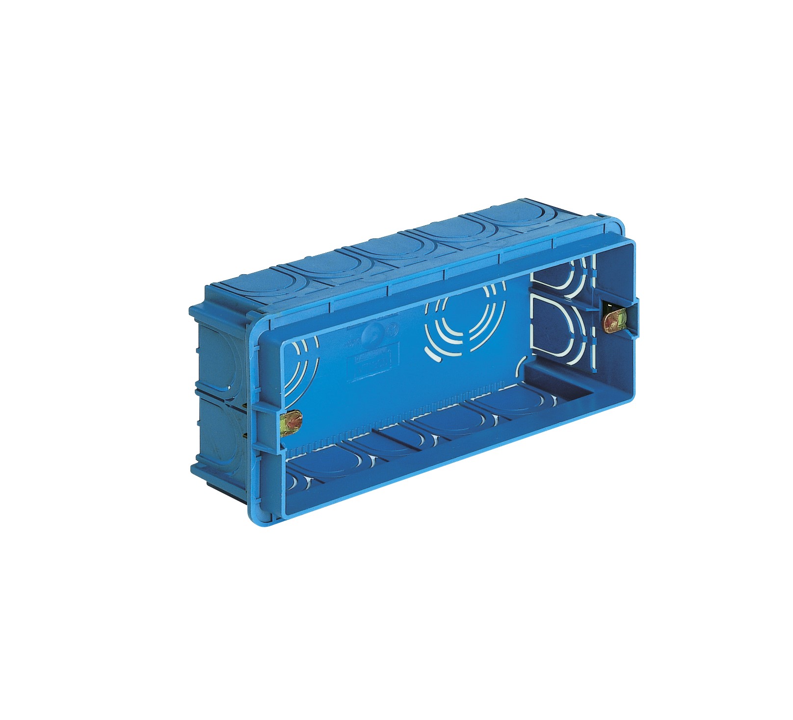 Flush mounting box, Italian format, Rectangle, 5 modules, Masonry, Azur ...