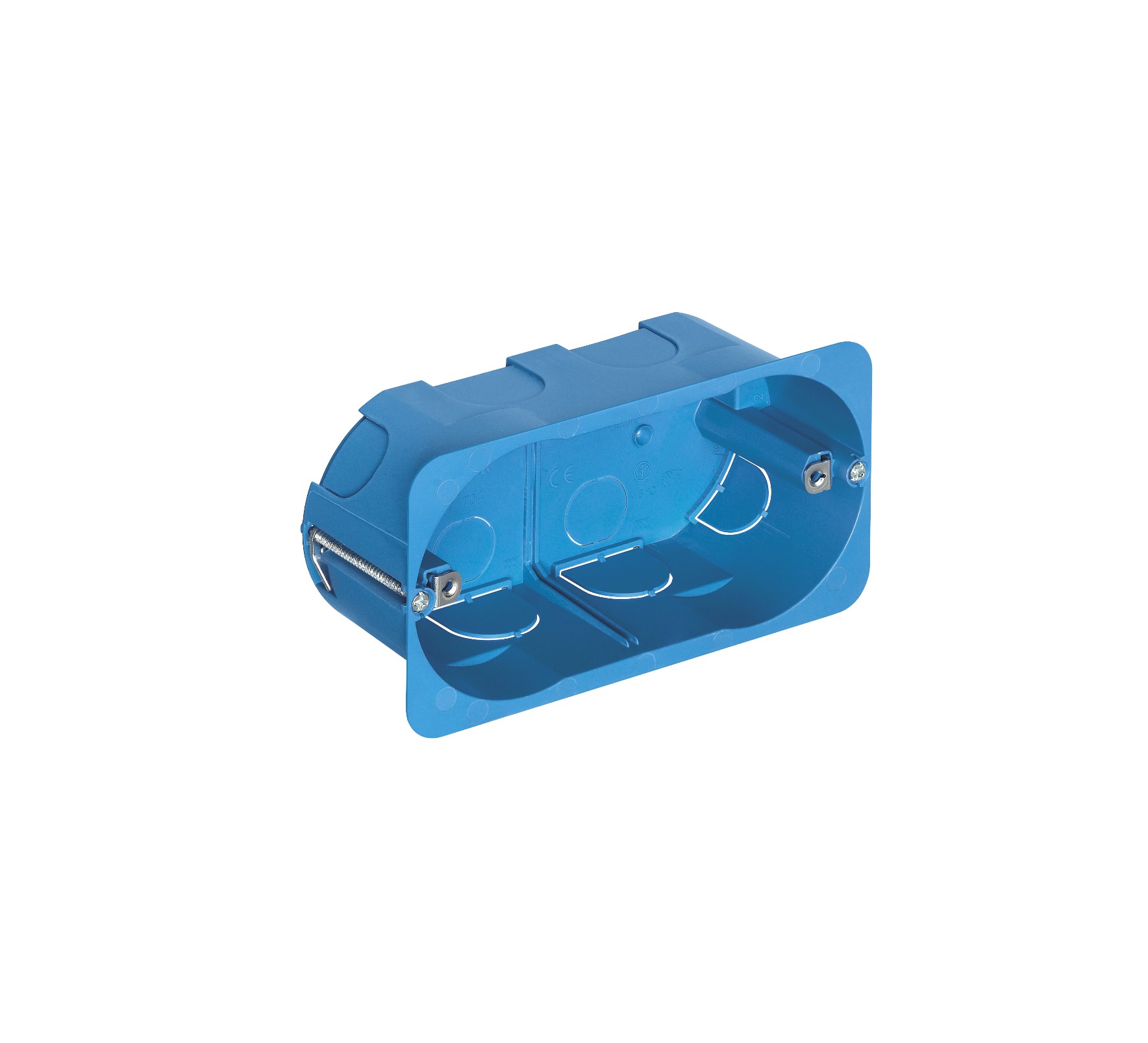 Flush mounting box, Italian format, Rectangle, 4 modules, Drywall, Azur ...